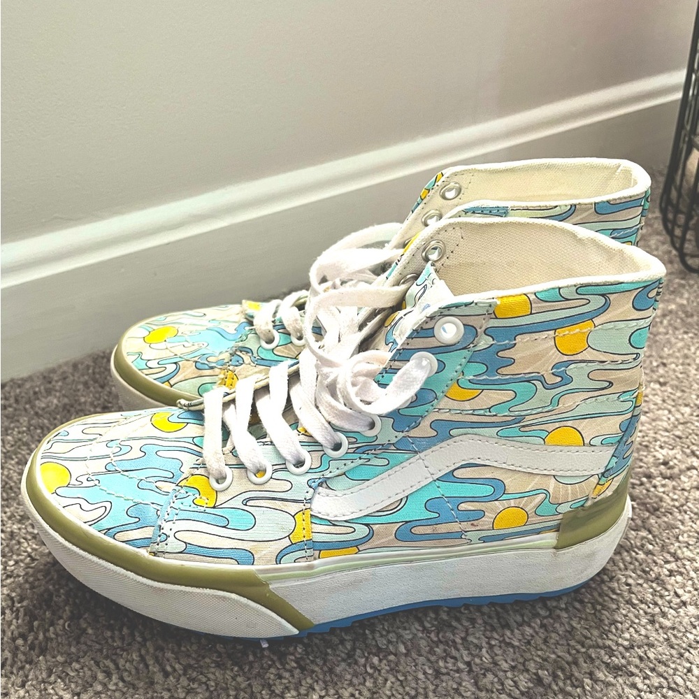 Vans Sk8-Hi Stacked (Uv Ink Sunwaves) Platform Shoes - Gem